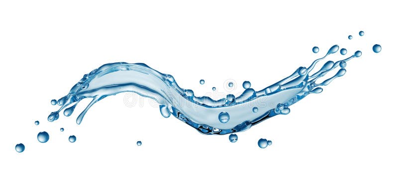 Clean Water Curvy Arrow Shaped Splash Stock Illustration - Illustration ...