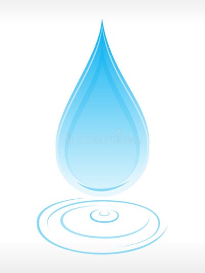 Clean Water Droplet. Vector Illustration Stock Vector - Illustration of ...