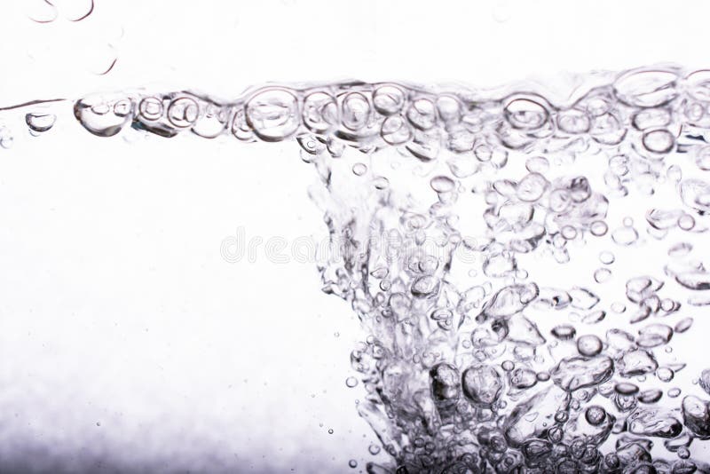 Clean Water Splash and Air Bubbles. World Water Day Concept Stock Image ...