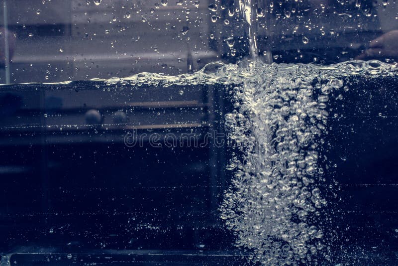 Clean Water Splash and Air Bubbles. World Water Day Concept Stock Photo ...