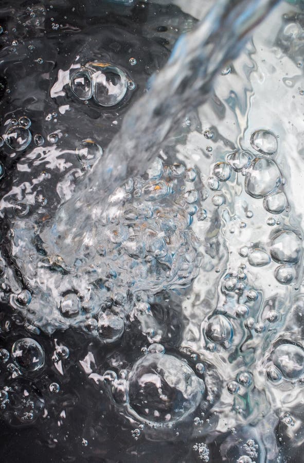 Clean Water Splash and Air Bubbles. World Water Day Concept Stock Image ...