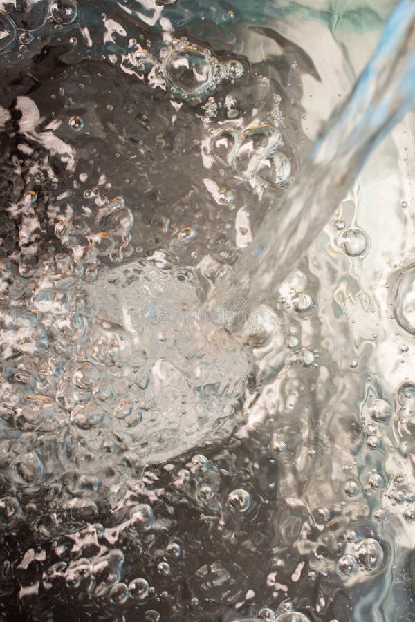 Clean Water Splash and Air Bubbles. World Water Day Concept Stock Image ...