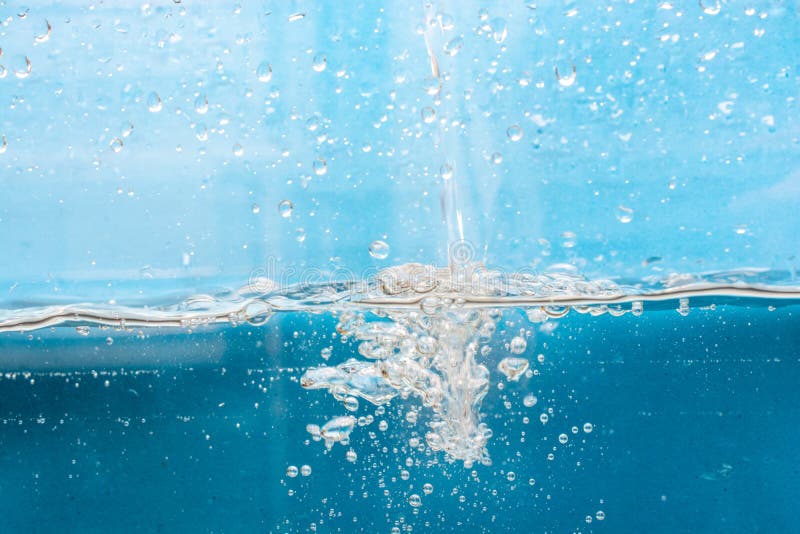 Clean Water Splash and Air Bubbles. World Water Day Concept Stock Photo ...