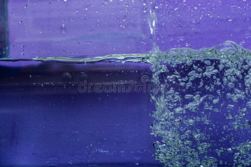 Clean Water Splash and Air Bubbles. World Water Day Concept Stock Image ...