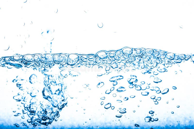 Clean Water Splash and Air Bubbles. World Water Day Concept Stock Photo ...