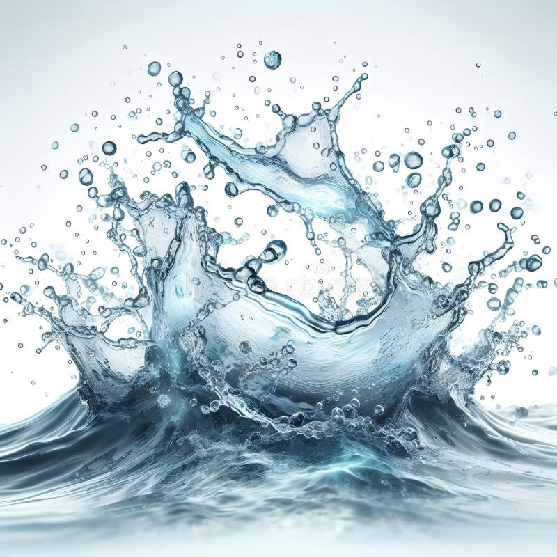 Clean Water Splash with Mint Leaves, Wildberries and Splatters in Water ...