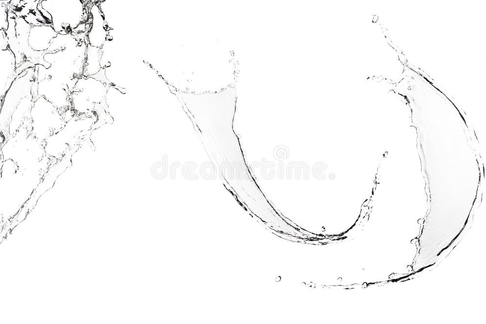 Clean Water Splashes Isolated Stock Image - Image of splashes, drink ...