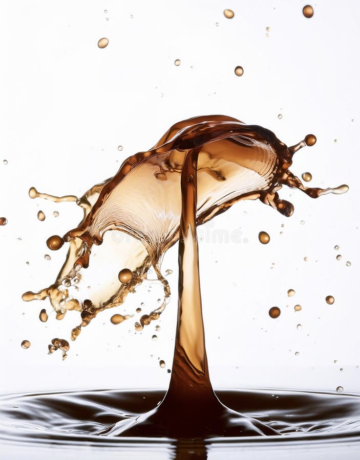 Clean Water Splashing Making Elegant Shapes on Light Blue Background ...