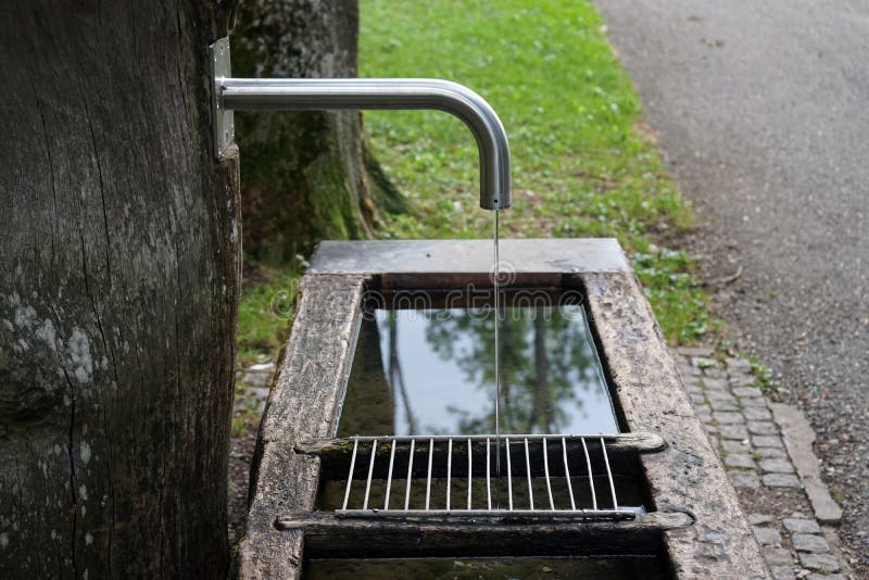 Clean water stock photo. Image of flow, concrete, stone - 65013180