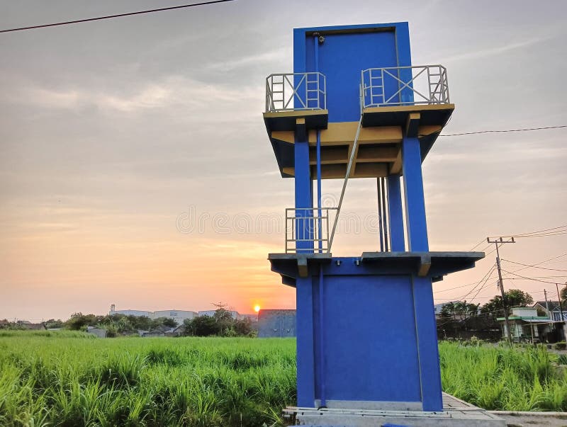 Clean Water Supply Tower for the Long Dry Season Stock Image - Image of ...