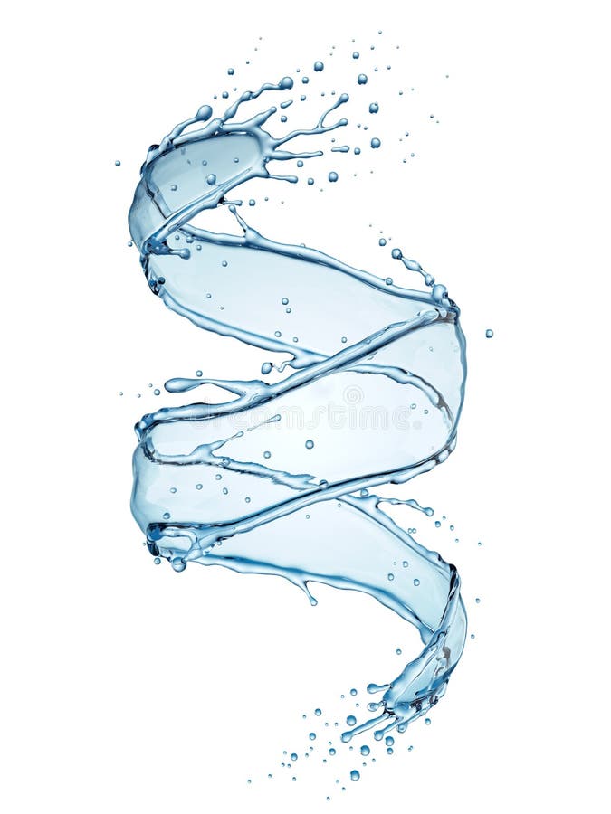 Clean Water Twisted Splash stock illustration. Illustration of fluid ...