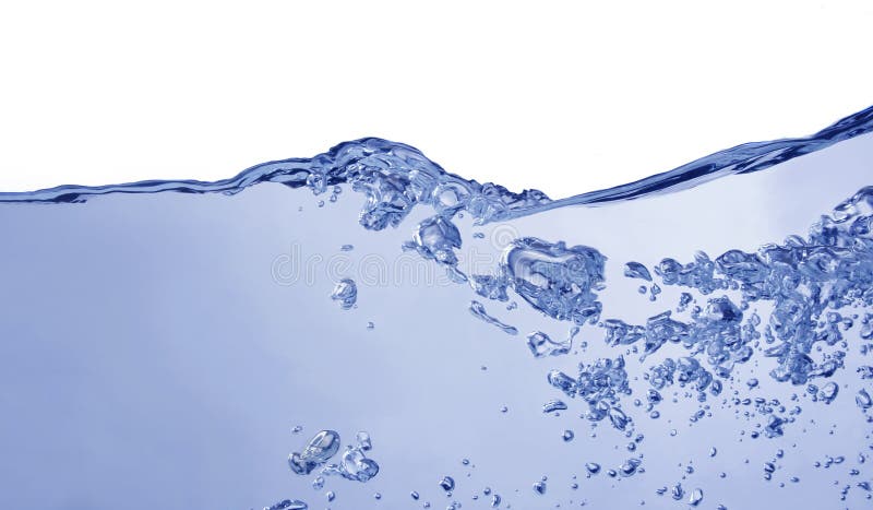 Clean Water and Water Bubbles in Blue Stock Image - Image of healthy ...