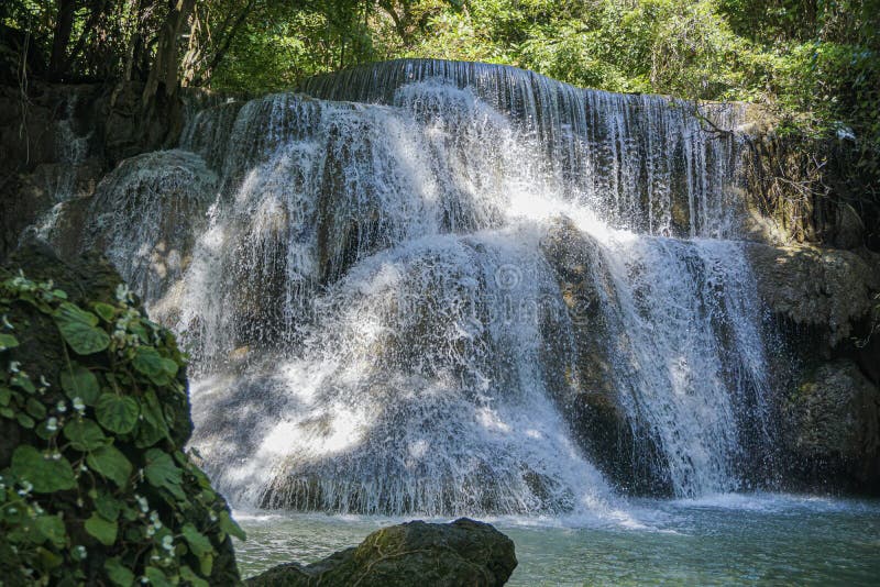 The Clean Waterfall There is an Emerald Green Colour Caused by ...