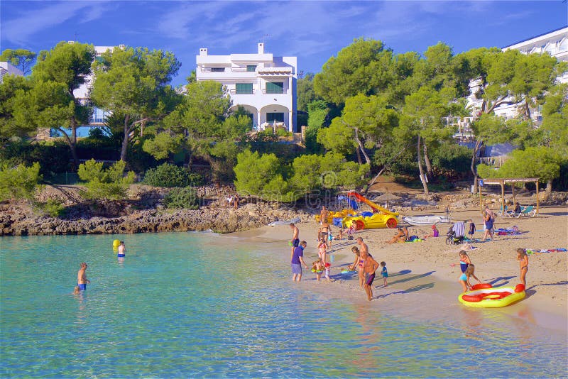 Cala Gran beach in Majorca stock photo. Image of landscape - 101949220