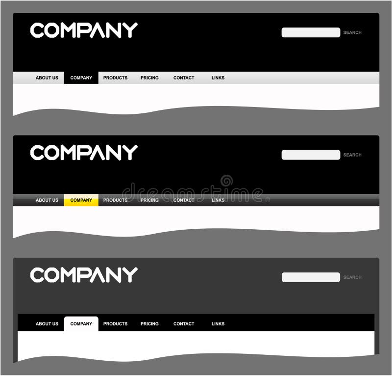 Clean web site headers stock vector. Illustration of editable - 15715775