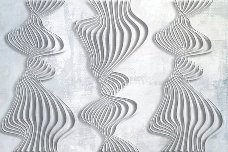 White Abstract Vertical Waveforms Stock Illustration - Illustration of ...