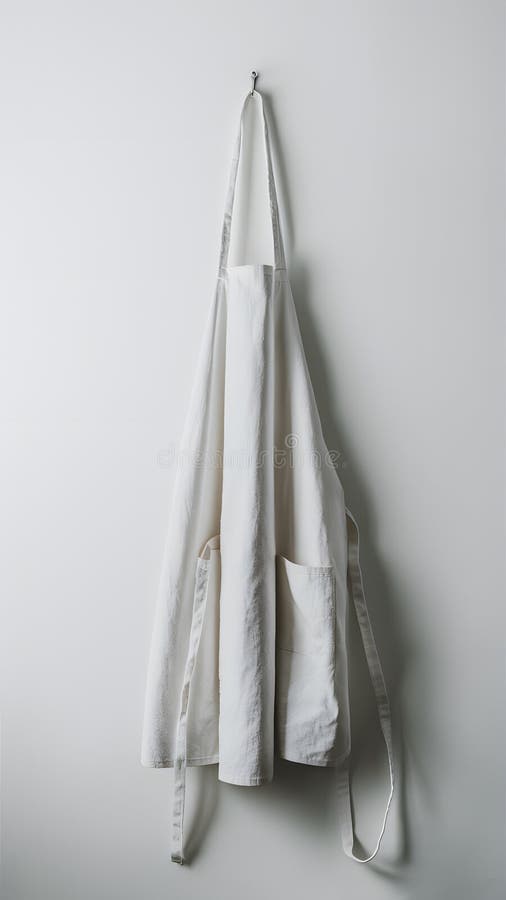 Clean White Apron Hanging Neatly, Symbolizing Simplicity and ...