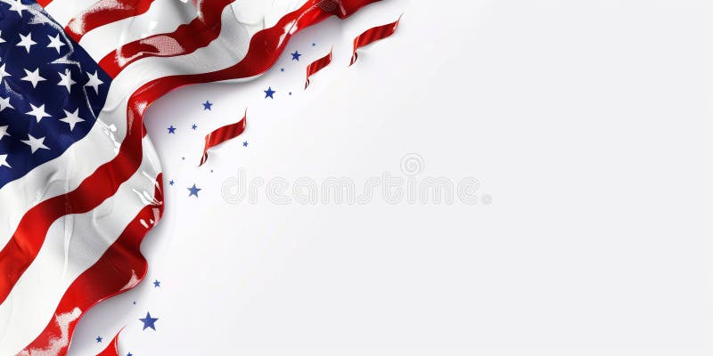 Clean White Backdrop with Subtle American Flag Elements for Patriot Day ...