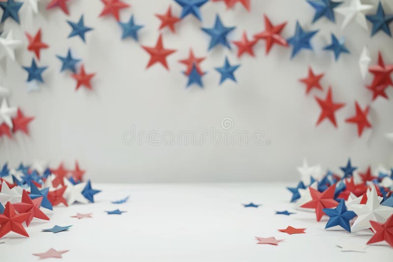 Clean White Backdrop with Subtle Patriot Day Decorations. Stock ...