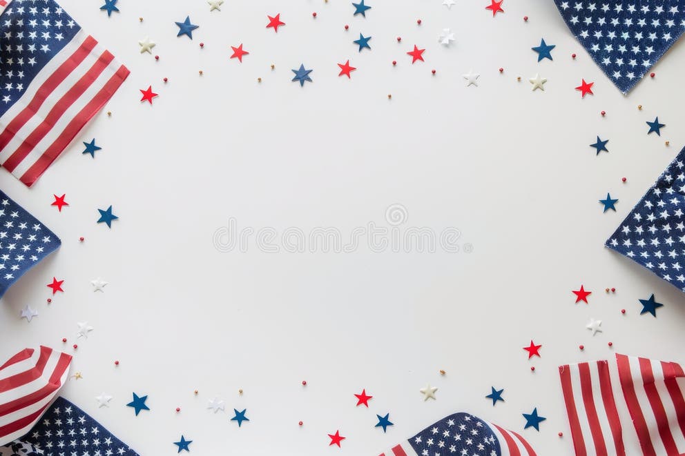 Clean White Backdrop with Subtle Patriot Day Decorations. Stock ...