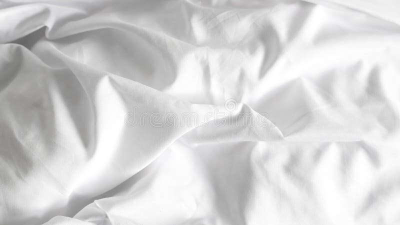 Clean White Bedsheets and Folded Blanket on Solid Background, Home ...