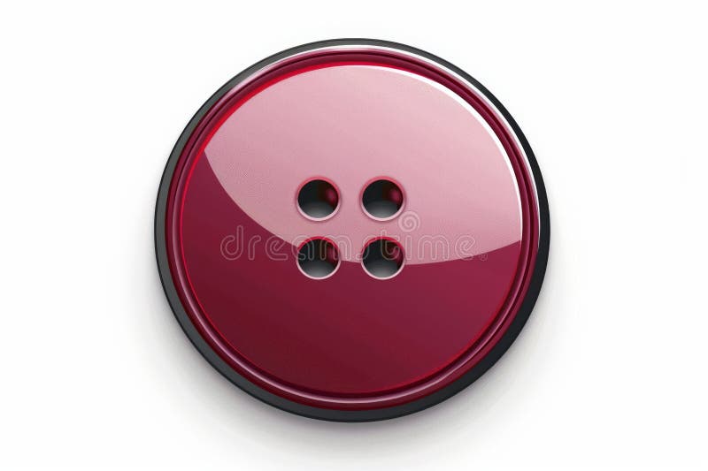 Clean White Button on Plain Background Stock Illustration ...
