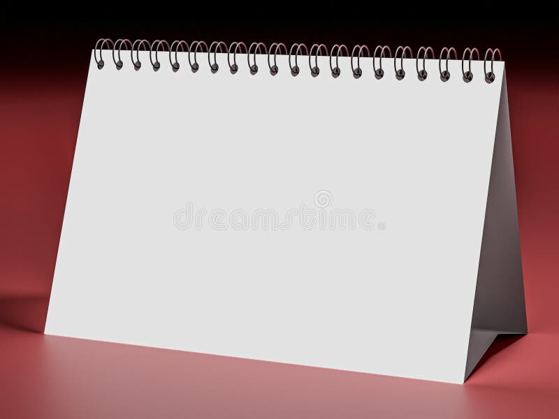 Clean White Calendar Mockup for Design Use. Blank Empty Background ...