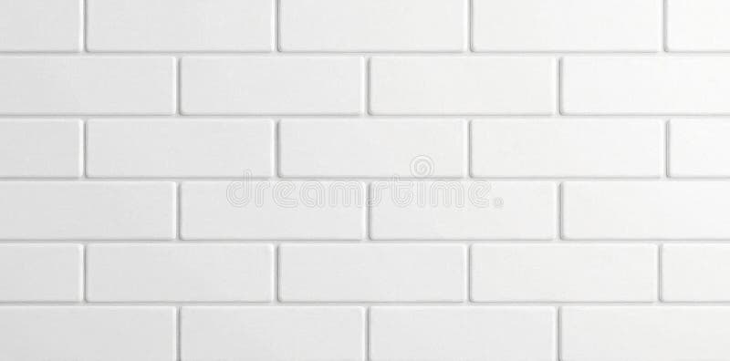 Clean White Ceramic Mosaic Tile Wall Subtle Texture, Bright Background ...