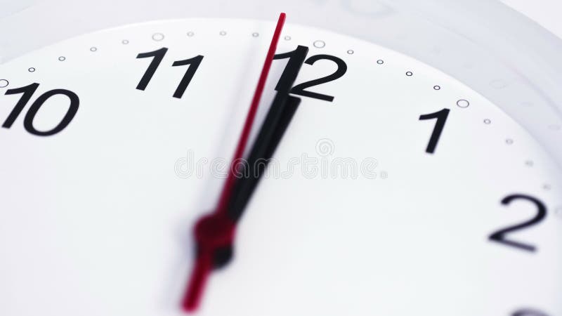 Clean White Clock Timelapse 4K Stock Video - Video of hand, hour: 54393115