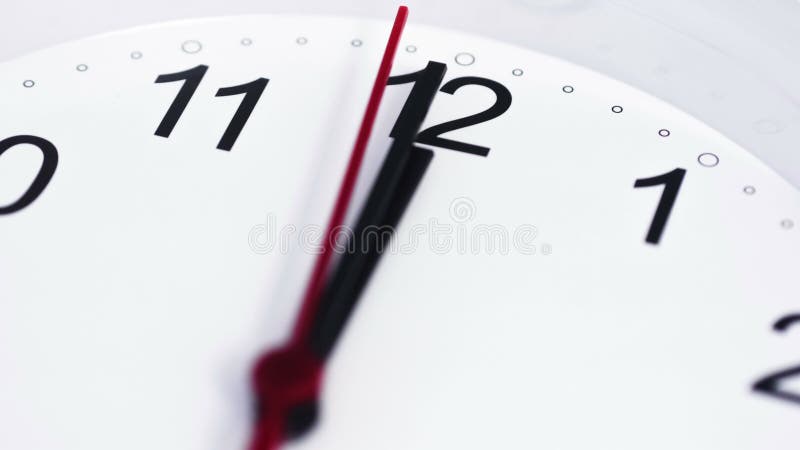 Clean White Clock Timelapse 4K Stock Video - Video of motion, midday ...