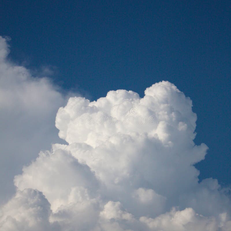 Clean White Clouds in a Blue Sky Stock Image - Image of atmosphere ...
