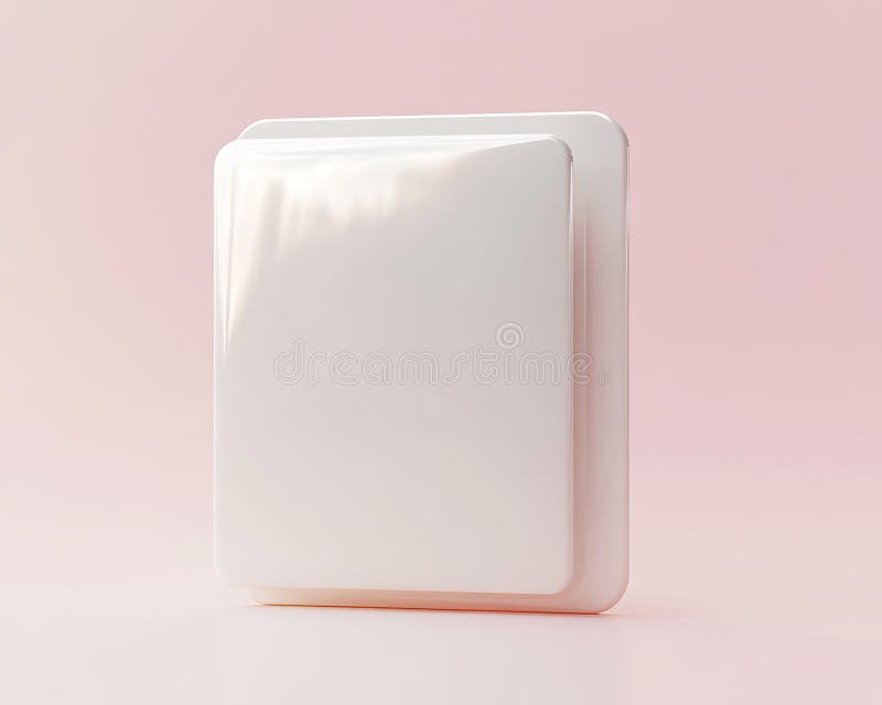 A Clean White 3D Vector File Icon in a Glossy Finish Stock Illustration ...