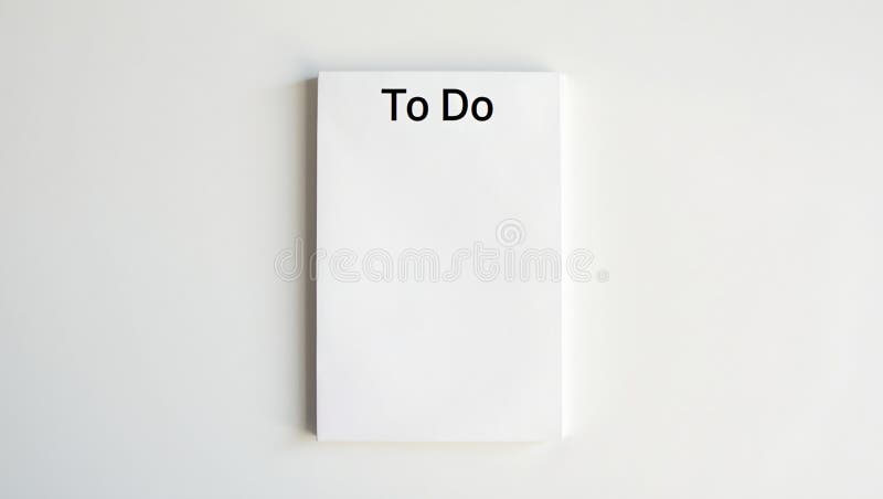 Clean White Desk with Bold To Do on Empty Notepad for Organizing Tasks ...