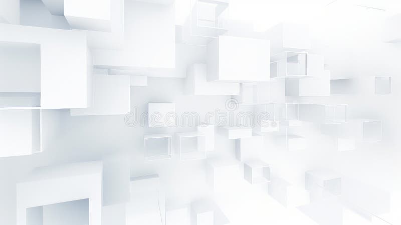 Clean White Digital Background Stock Illustration - Illustration of ...