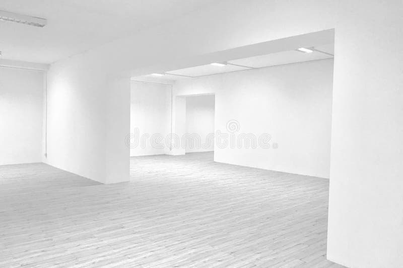 A Clean White Empty Room that Has Just Been Completed Stock Image ...