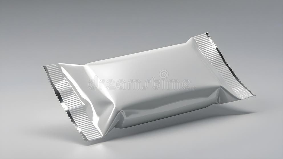 Clean White Empty Snack Bar Packaging Mockup Stock Illustration ...