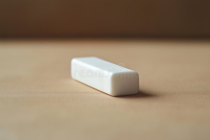 Simple White Eraser on Flat Surface for Correcting Marks Stock ...