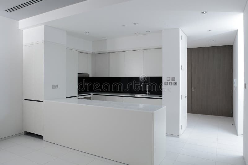 Clean White European Kitchen Stock Image - Image of details, home: 32651305