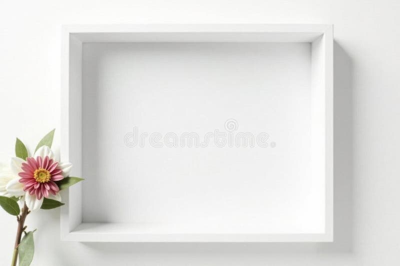 Clean White Frame Isolated on White Background, Modern, Shape, Picture ...