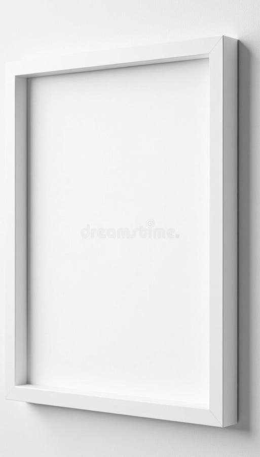 Clean White Frame Isolated on Pure White Background, White Background ...