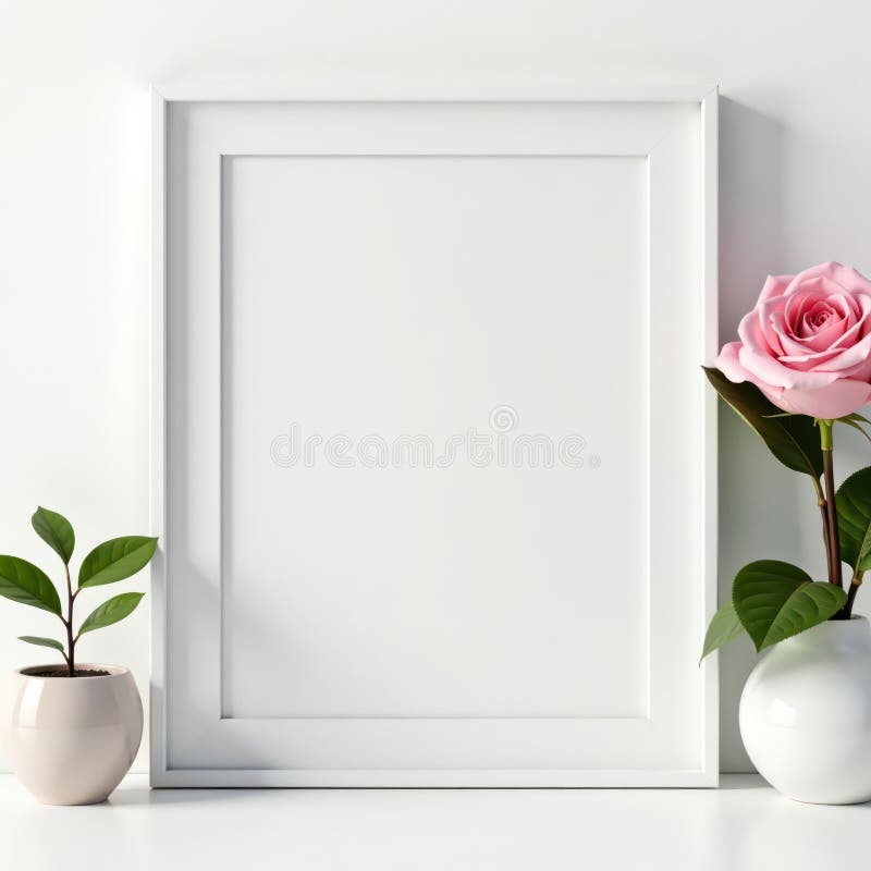 Clean White Frame Isolated on White Background, Frame, Art, Empty Stock ...