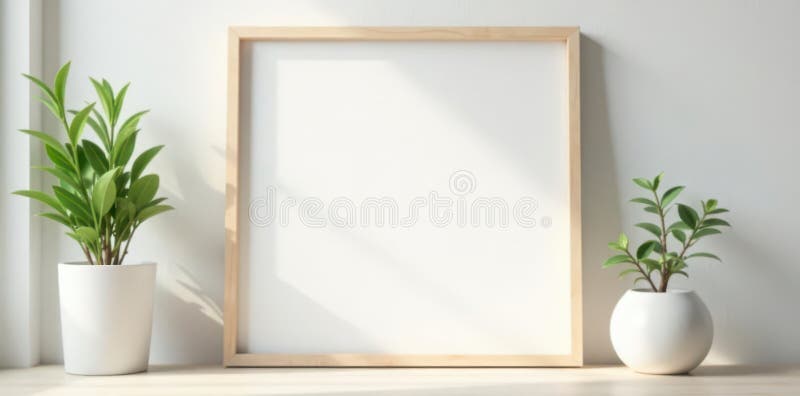 Clean White Frame with Light Wood Border, Back Panel Visible , White ...