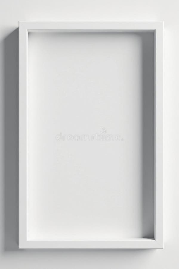Clean White Frame, Smooth Matte Finish, Isolated , Pristine, Border ...