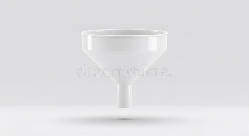 A Clean White Funnel Isolated on a White Background: Perfect for ...