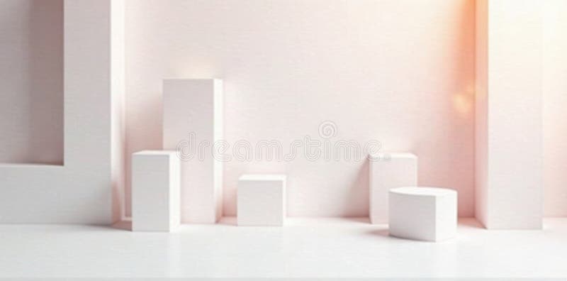 Clean White Geometric Shapes Backdrop Minimalist, Abstract Design ...
