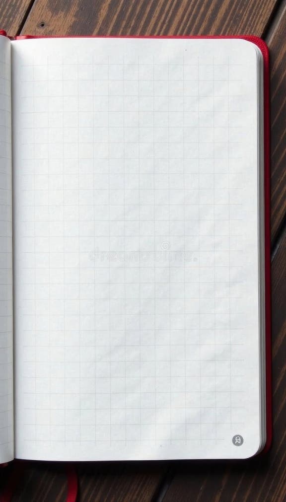 Clean White Gridded Notebook Page Ready for Notes, Empty, Lines ...