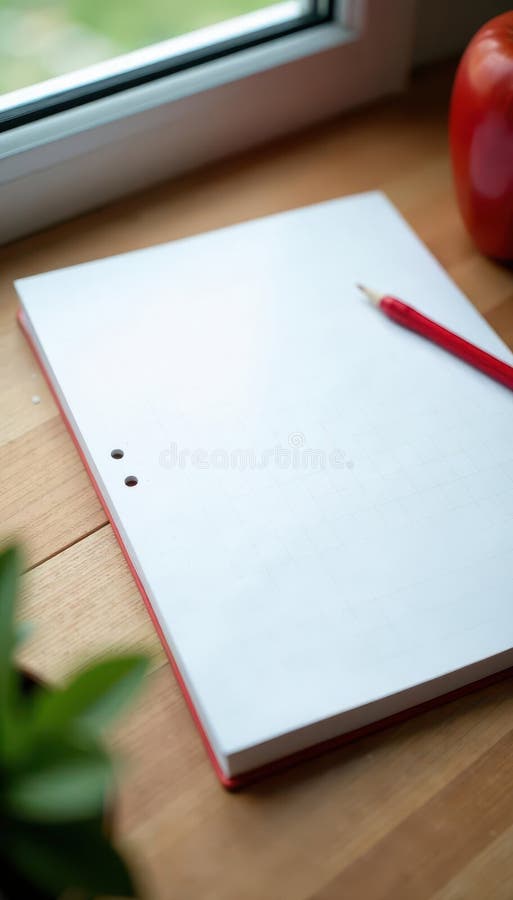 Clean White Gridded Notebook Page Ready for Notes, School, Ruled Stock ...