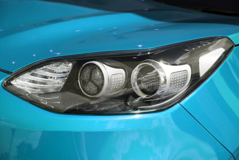Car white headlight stock photo. Image of luxury, detail - 122872680
