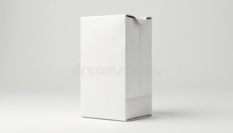 Clean White Milk Carton with Minimalist Packaging Design Stock Photo ...