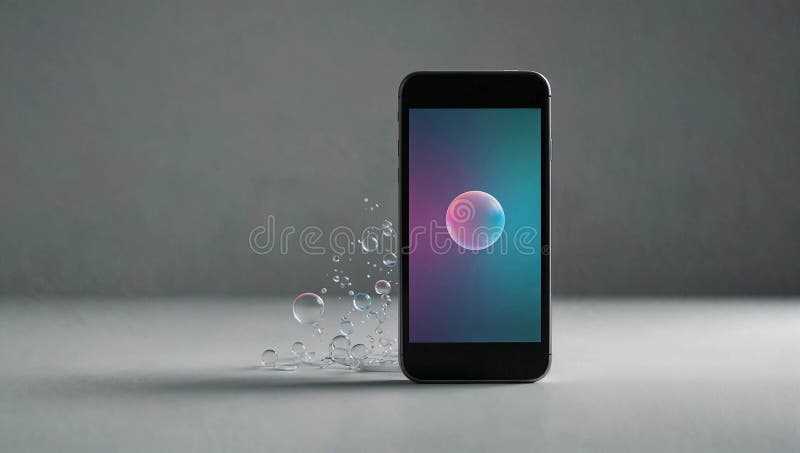 A Clean, White Phone with a Single Blank Message Bubble Hovering Above ...